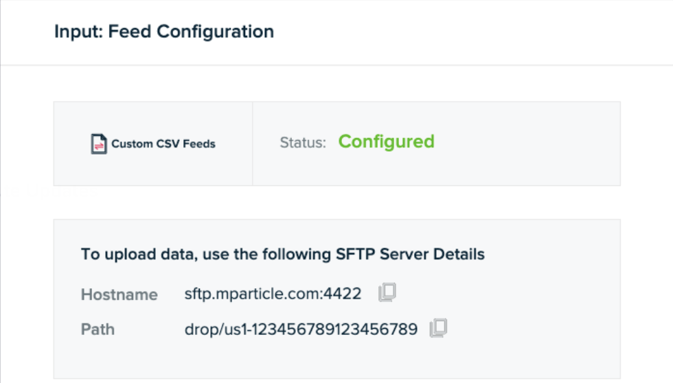 Screenshot Of Feeds Input Connection Completed